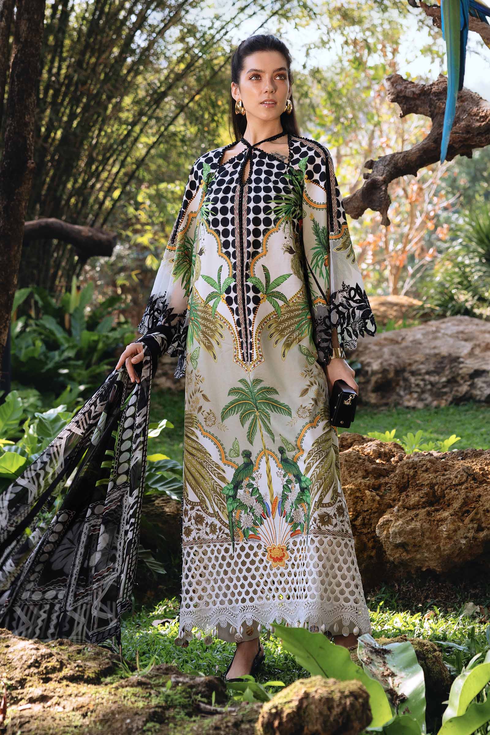 Maria B Black SF Printed 3 Piece Unstitched Lawn HJ-MP-0675-26 – B&A ...